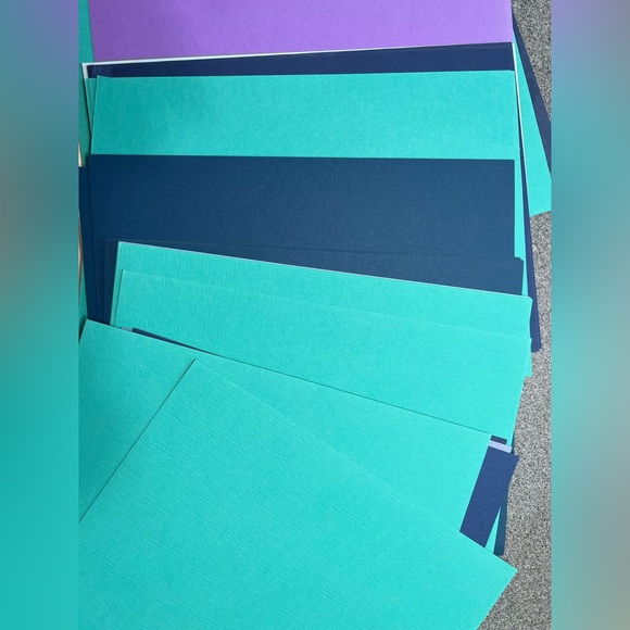 Office | Huge Bundle Of Paper Blue Theme Cardstock Other Material ...